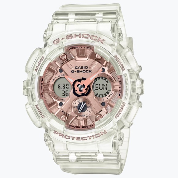 Casio | Accessories | New Casio Womens Analogdigital Clear And Rose ...